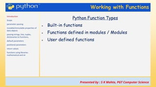 1 cs xii_python_functions_introduction _types of func | PPT