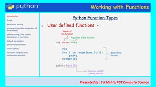 1 cs xii_python_functions_introduction _types of func | PPT