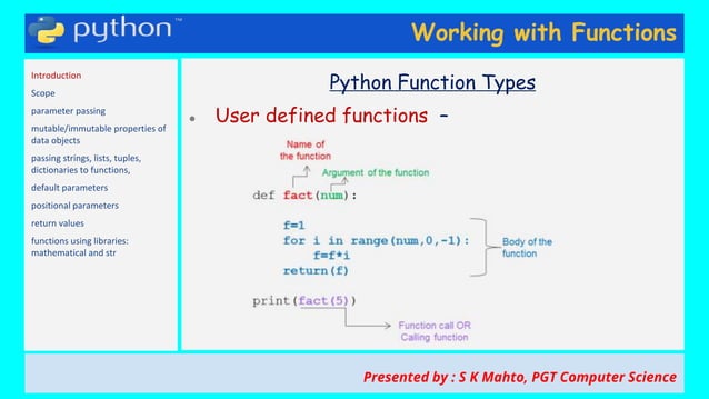 1 cs xii_python_functions_introduction _types of func | PPT