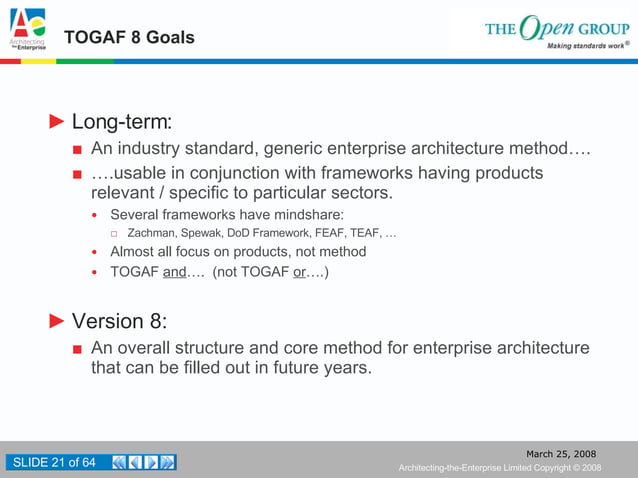 Understanding and Applying The Open Group Architecture Framework (TOGAF) | PPT