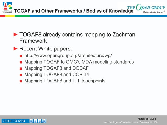 Understanding and Applying The Open Group Architecture Framework (TOGAF) | PPT