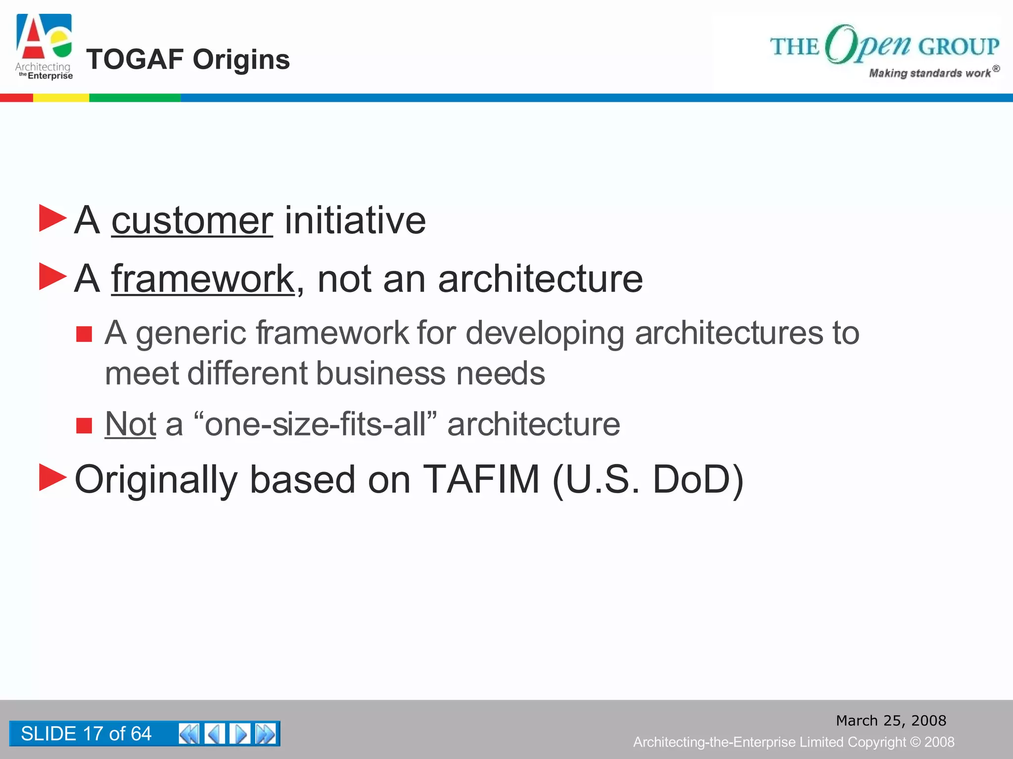 Understanding And Applying The Open Group Architecture Framework Togaf Pps