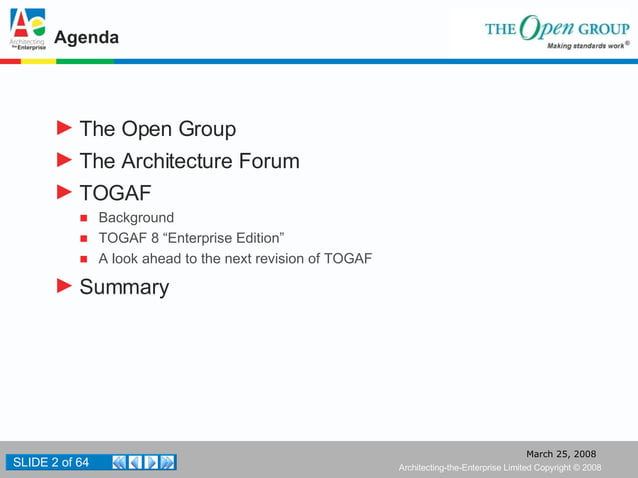 Understanding and Applying The Open Group Architecture Framework (TOGAF) | PPT