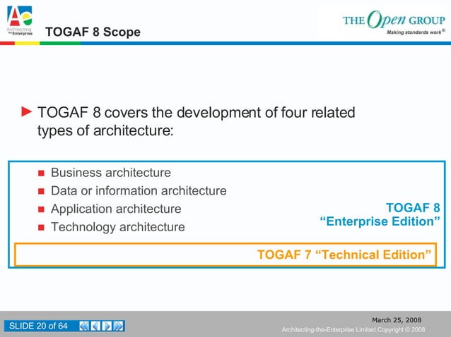 Understanding and Applying The Open Group Architecture Framework (TOGAF) | PPT