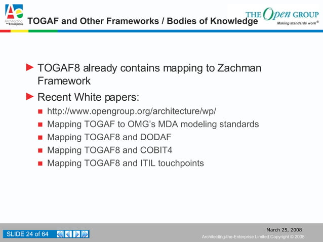 Understanding and Applying The Open Group Architecture Framework (TOGAF) | PPT