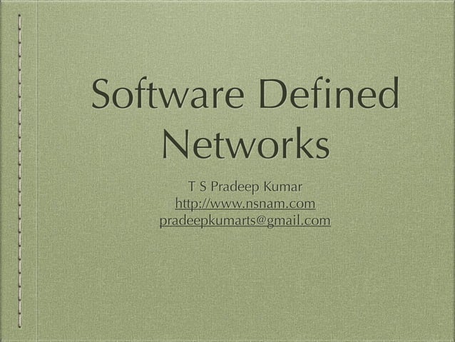 Software Defined Networks | PPT