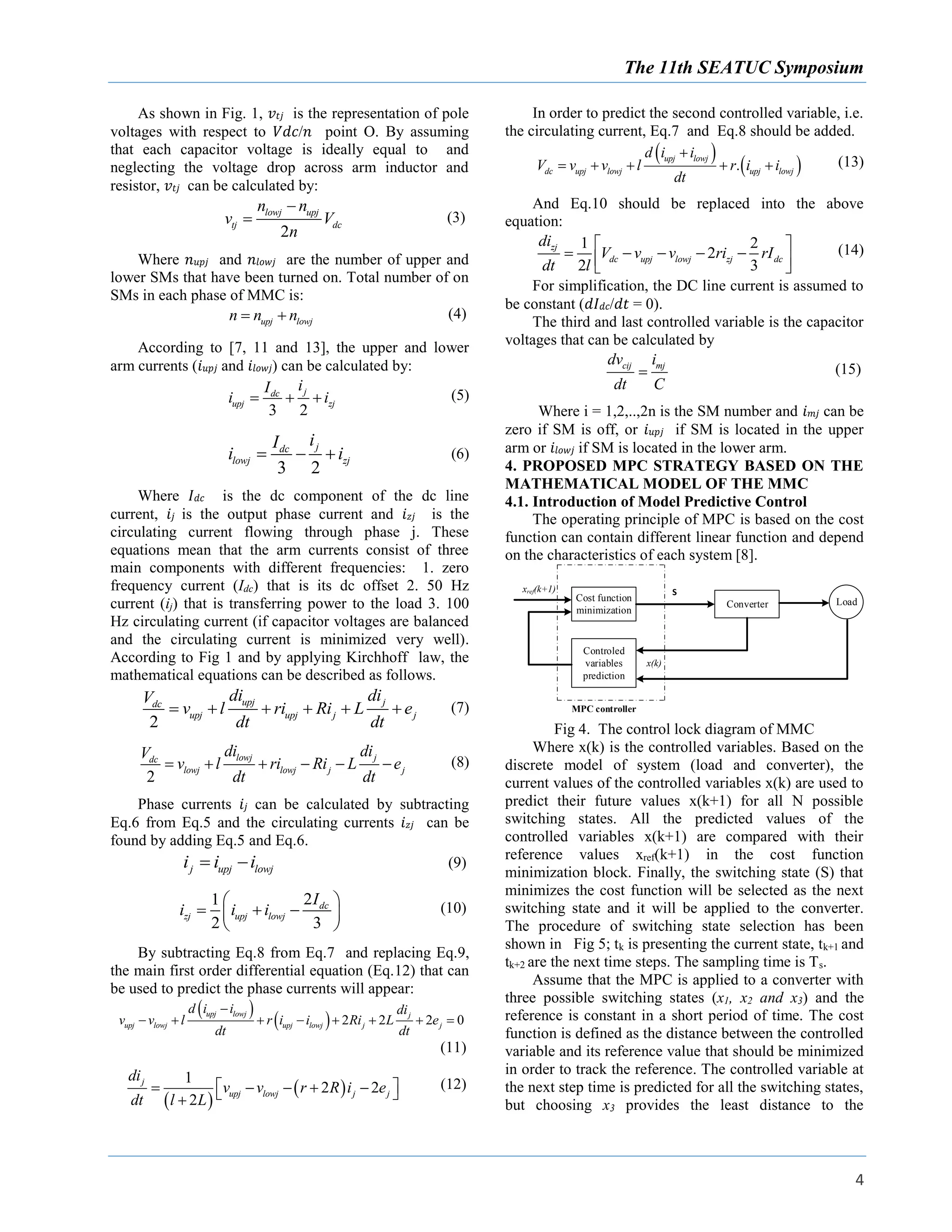 1cv Model Predictive Control Method For Modular Multilevel Converter