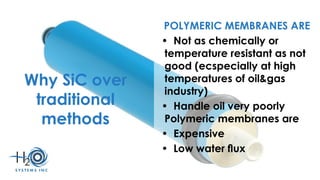 SiC Membranes for Produced Water Treatment | PPT
