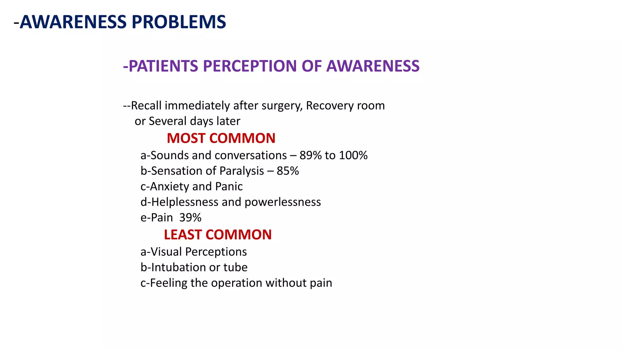 1d awareness problem during operation | PPTX