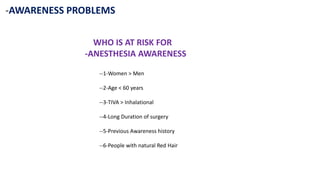 awareness problem during operation-Anesthesia | PDF