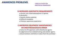 awareness problem during operation-Anesthesia | PDF