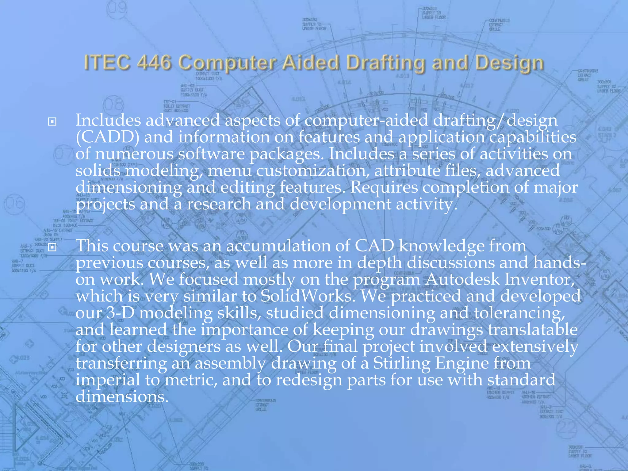 Cad design Portfolio | PPTX