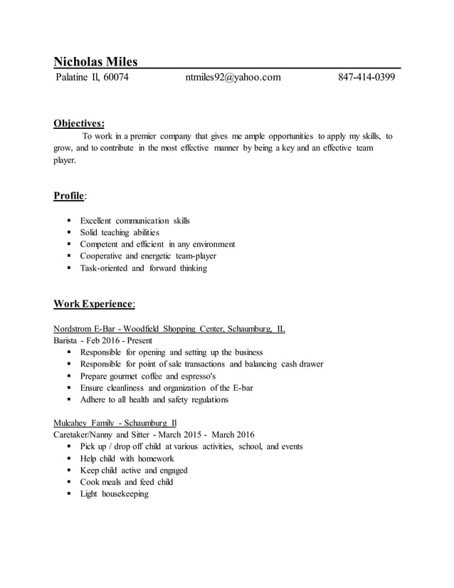 Nick Tyler Resume | PDF