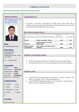 RESUME FOR ACCOUNTANT | PDF
