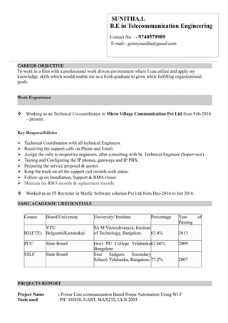 Sunitha Resume - updated | PDF