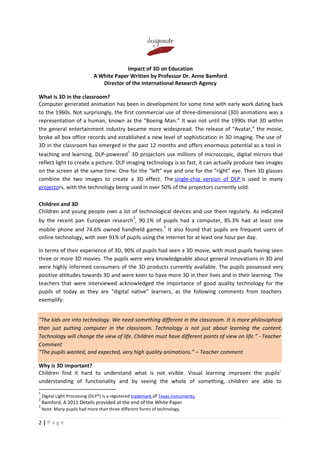 Impact of 3D on Education | DOC