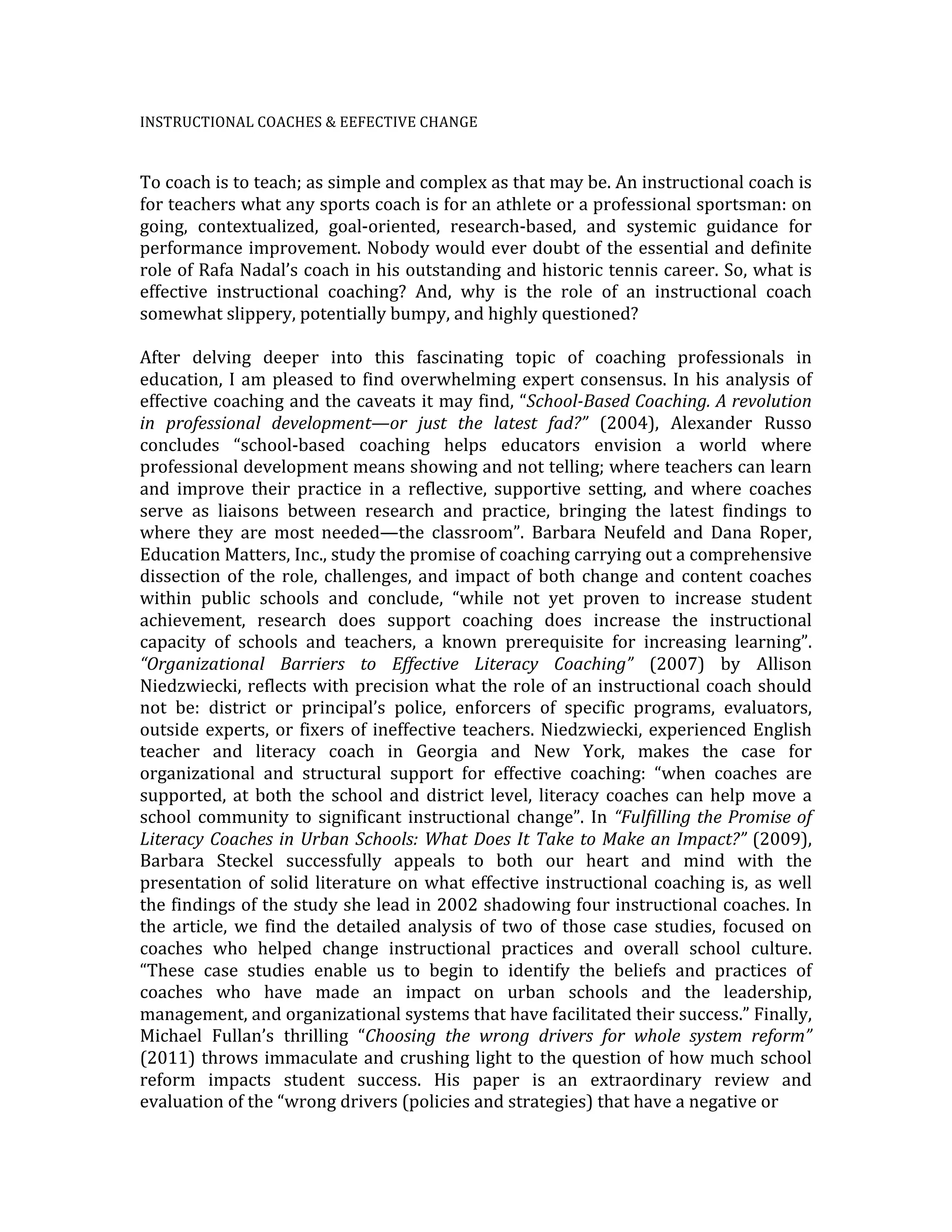 Instructional Coaching | PDF