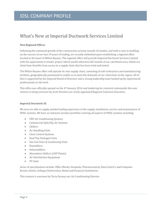 IDSL Company Profile 2016 | PDF