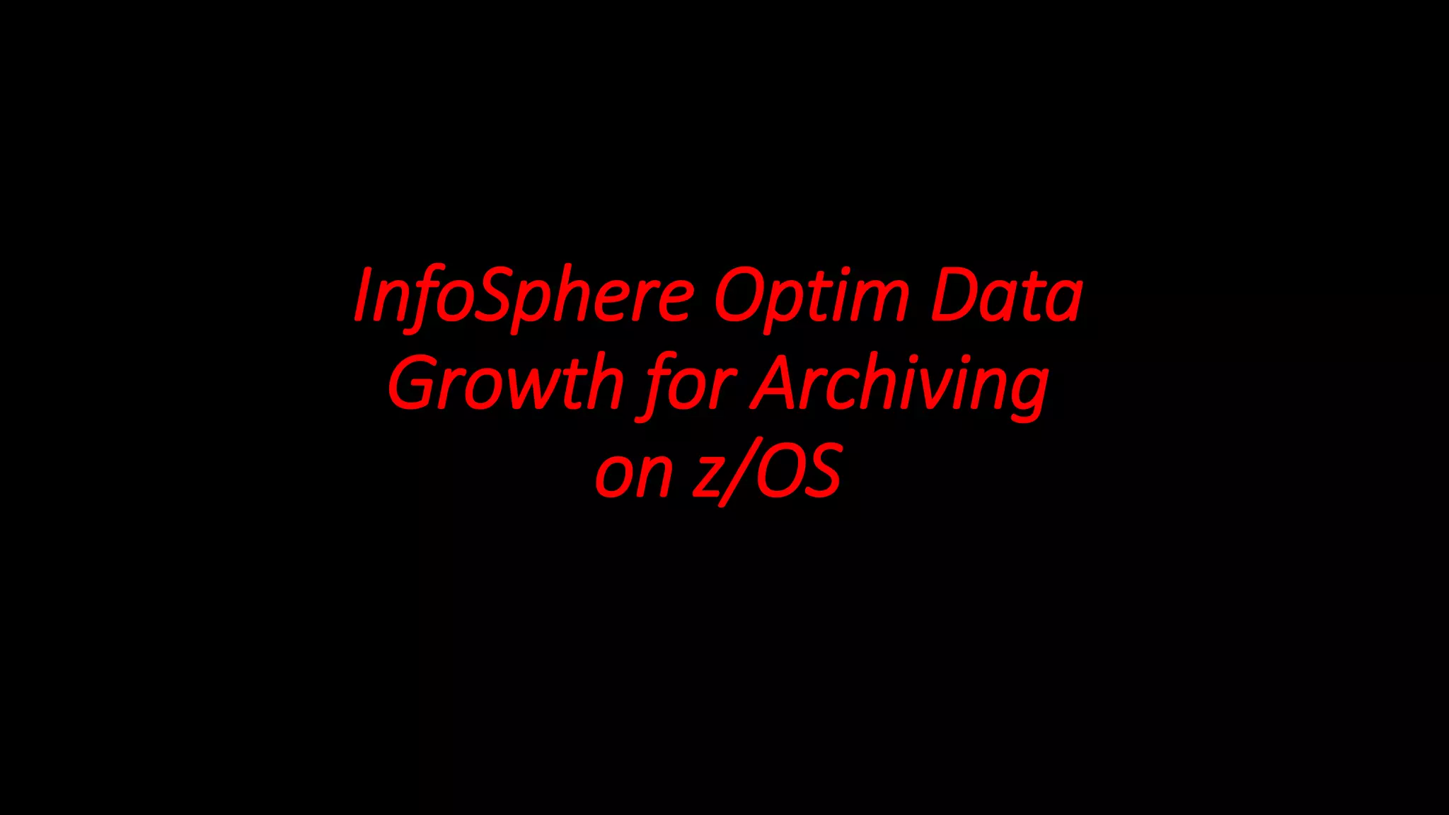 Optim Archive | PPTX | Databases | Computer Software and Applications