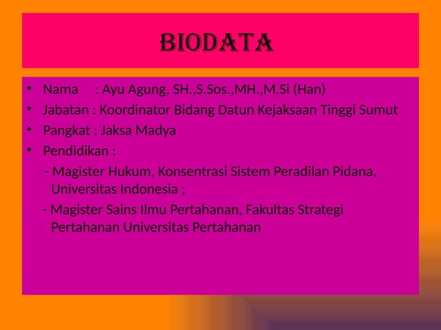 paparan jaksa muda perdata dan tata usaha negara (jamdatun) | PPTX
