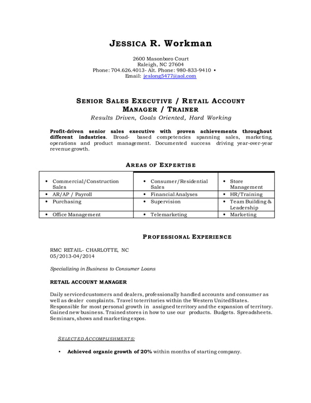 Jessica_Resume | DOCX | Sales | Business
