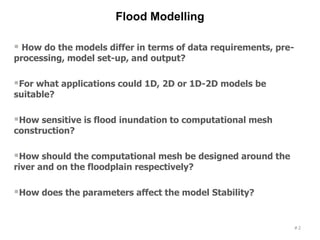 1 d & 2d Hydraulic modelling | PPSX