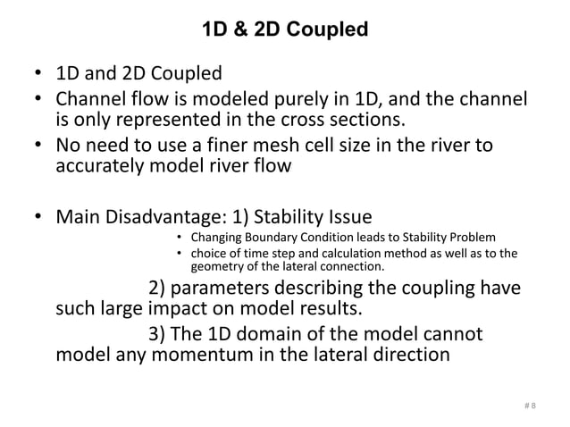 1 d & 2d Hydraulic modelling | PPSX