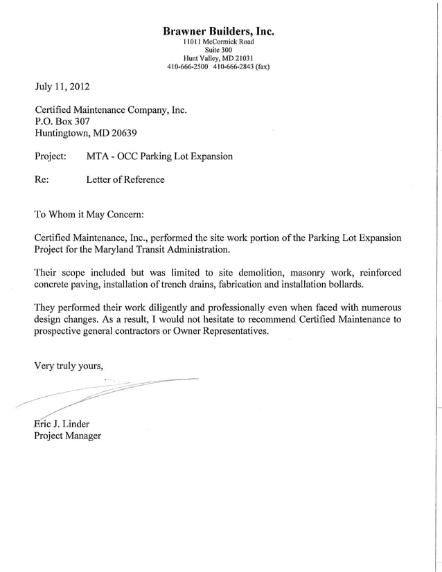 CMC Letters of Reference | PDF