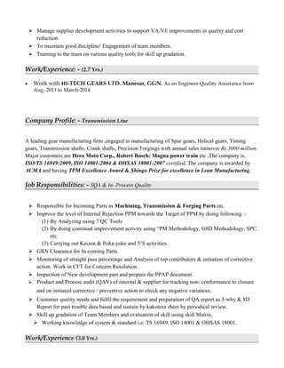 Resume 1 | PDF