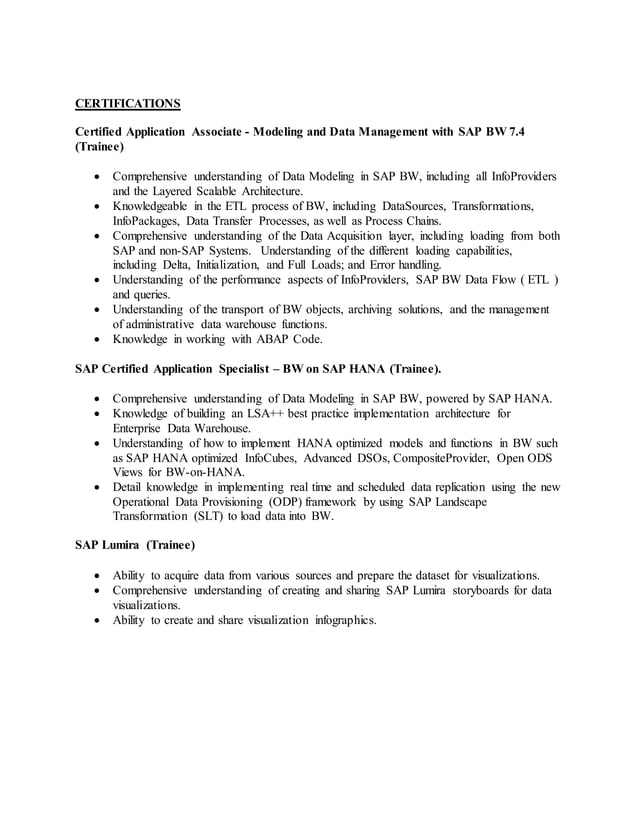 Certifications | PDF