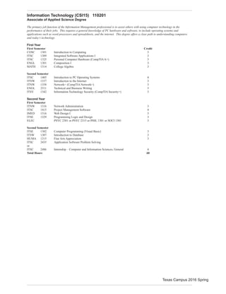 Associate of Applied Science Degree - Information Technology | PDF | Computing | Technology ...