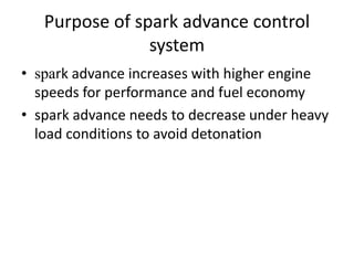 spark advance modeling and control | PPTX | Auto Type | Automotive