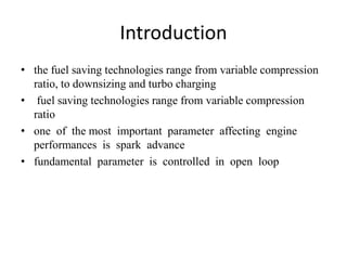 spark advance modeling and control | PPTX | Auto Type | Automotive