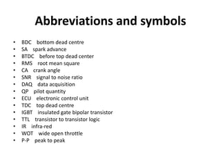 spark advance modeling and control | PPTX | Auto Type | Automotive