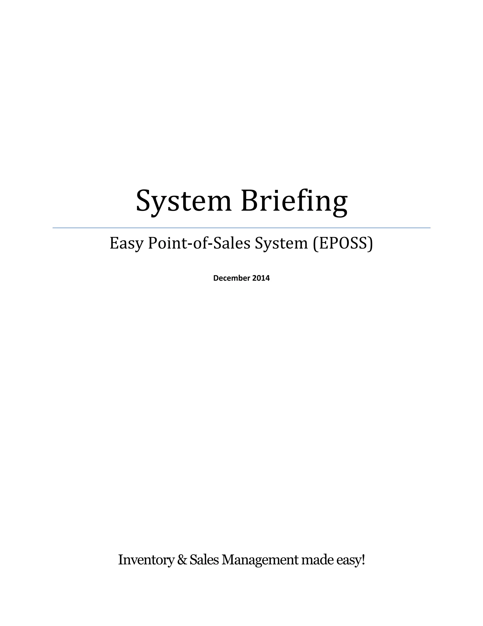 System Briefing | PDF