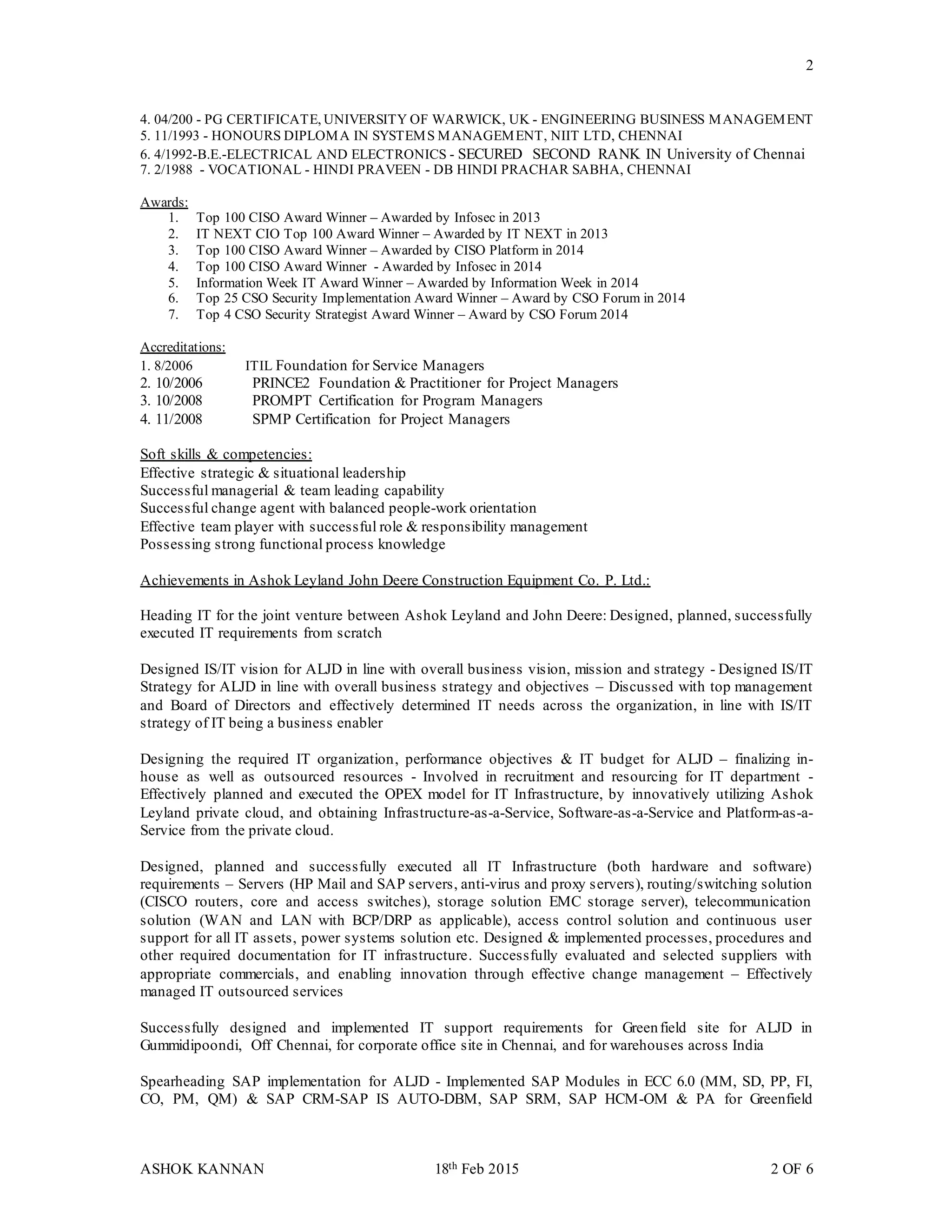 Ashok Kannan CV 05032015 | DOCX