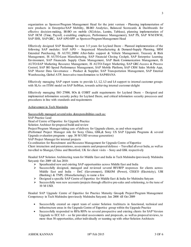 Ashok Kannan CV 05032015 | DOCX | Business Administration | Business