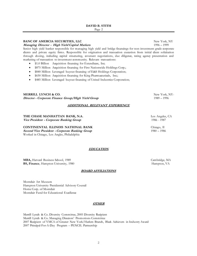 DBS Resume 2015 | DOCX | Business Banking & Finance | Business