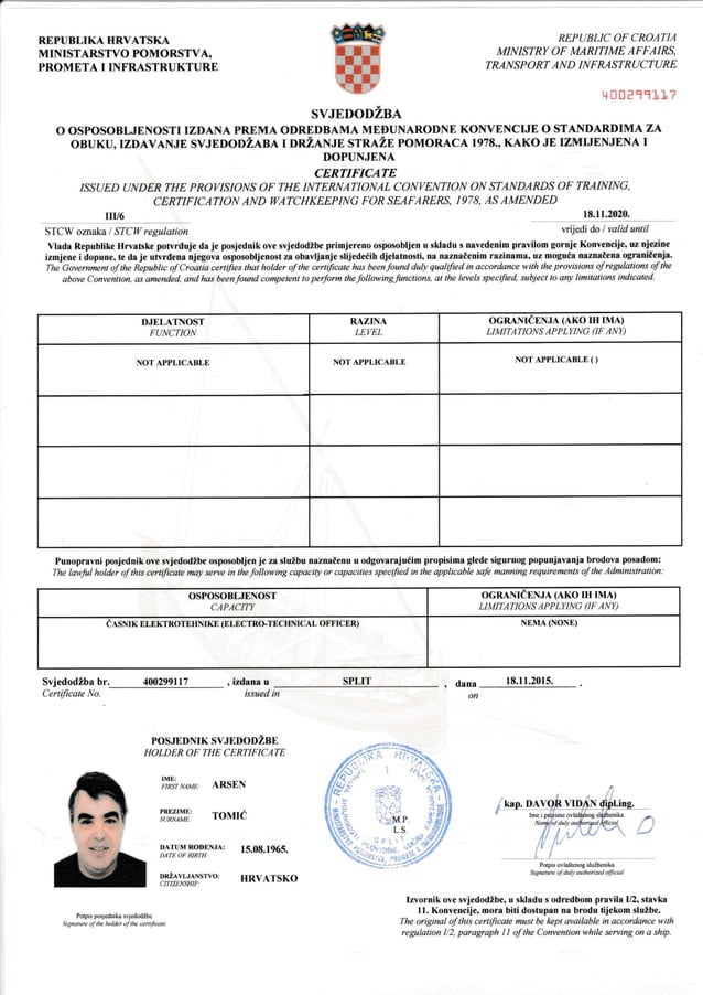 1 STCW III 6 ETO certificate | PDF