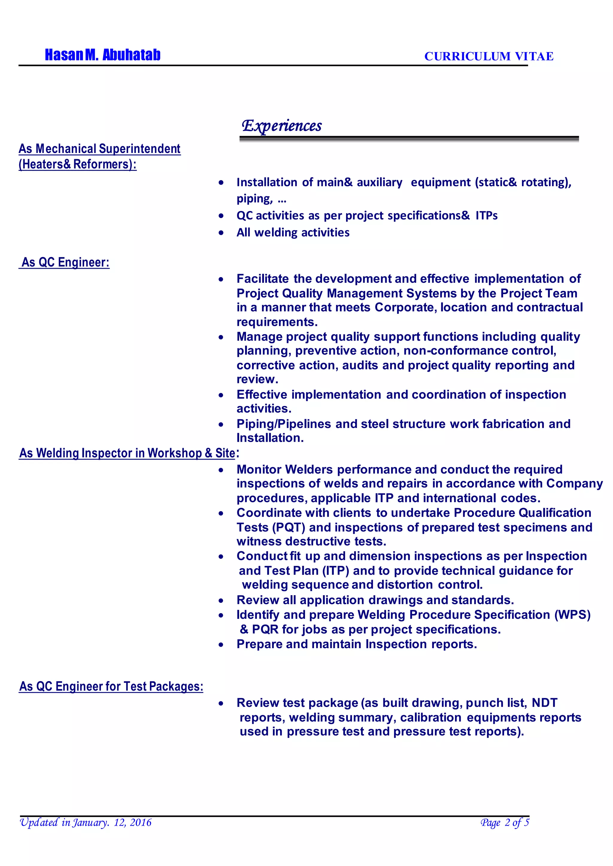 CV | PDF | Civil Engineering Industry | Industries
