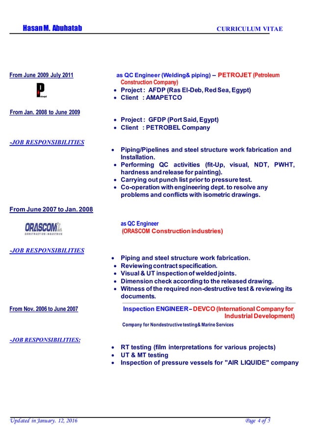 CV | PDF | Civil Engineering Industry | Industries