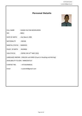 sultan cv & cover letter | DOCX
