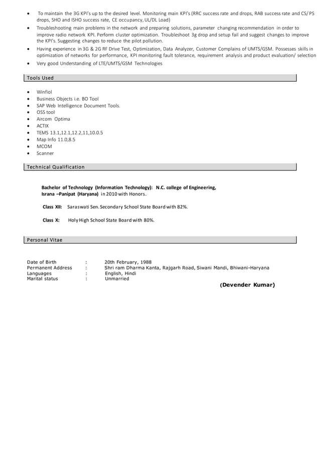Devender Kumar_CV | PDF