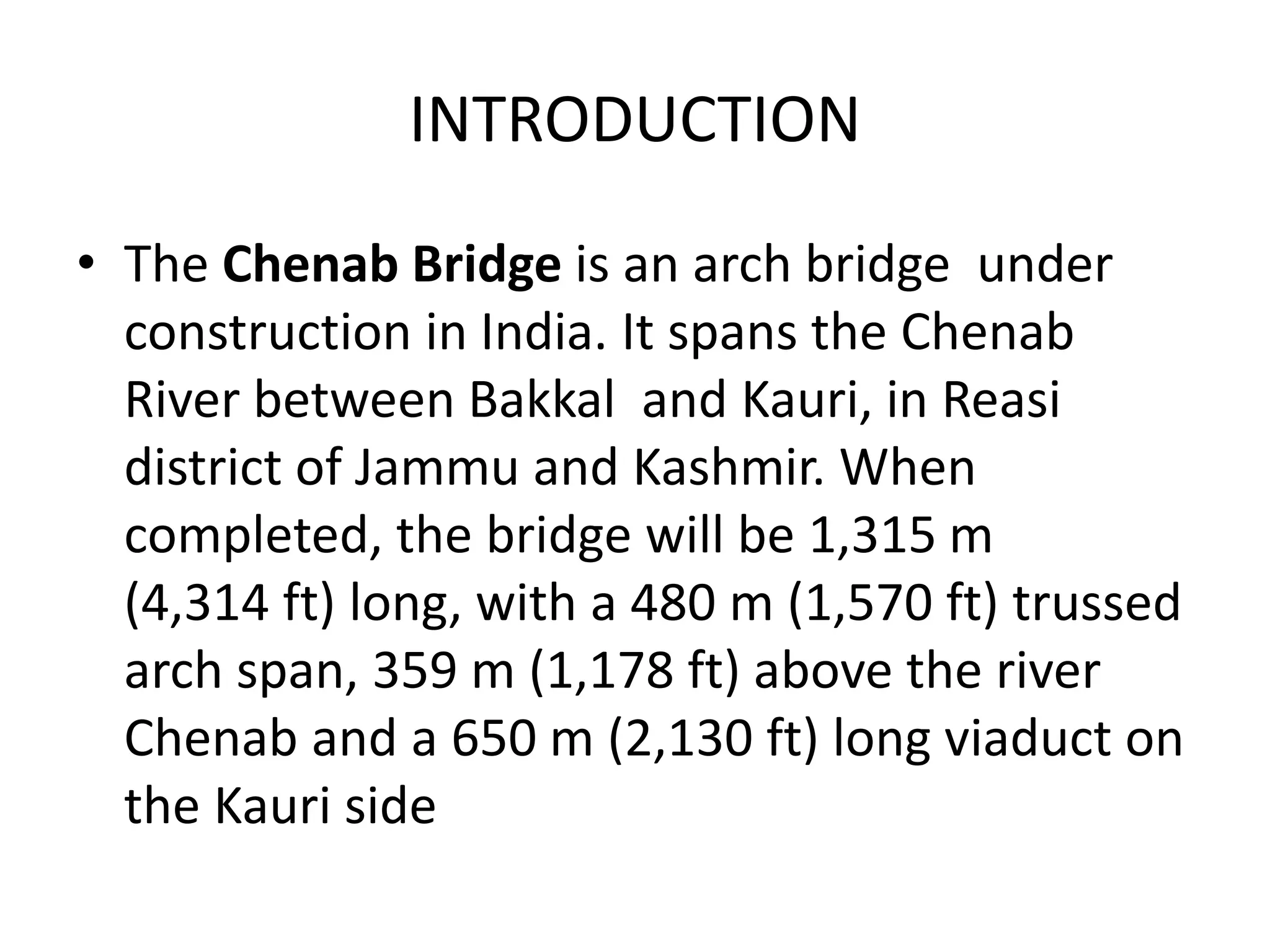 CHENAB BRIDGE | PPTX