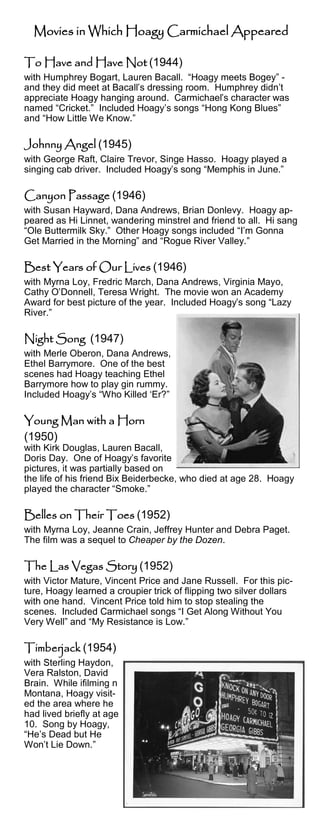 Carmichael Jazz Self-g Brochure | PDF | Jazz | Music