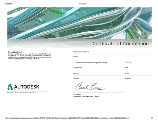 A Guide to Virtual Reality and Augmented Reality Certificate | PDF