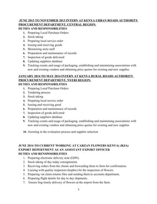 GEORGE NDUNG’U GICHUKI CURRICULUM VITAE 2014 | PDF