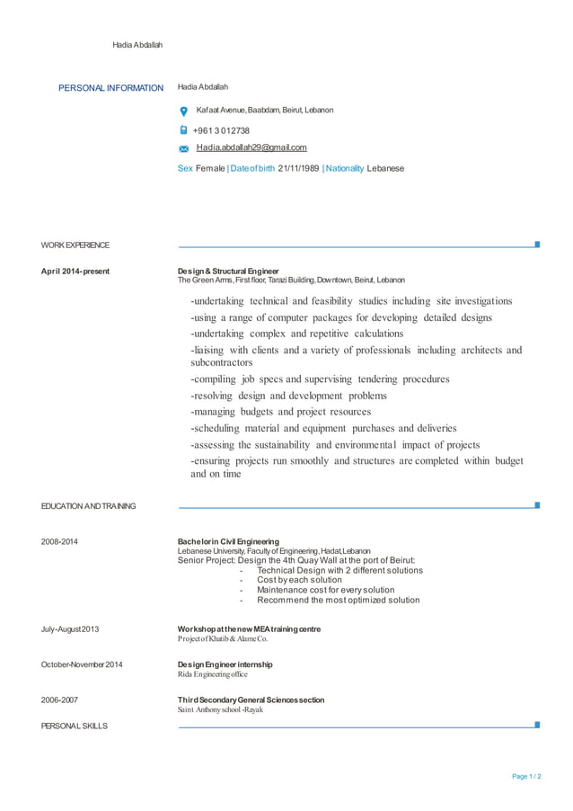 PERSONAL INFORMATION | DOCX