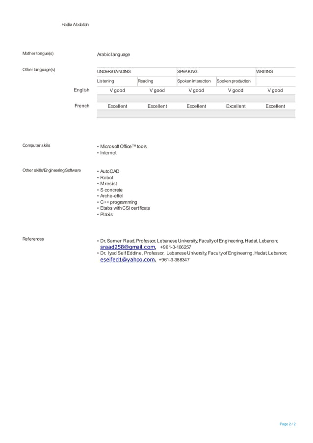 PERSONAL INFORMATION | DOCX
