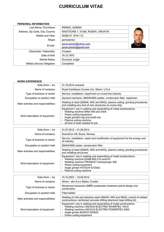GORAN PERAIC CV | DOC